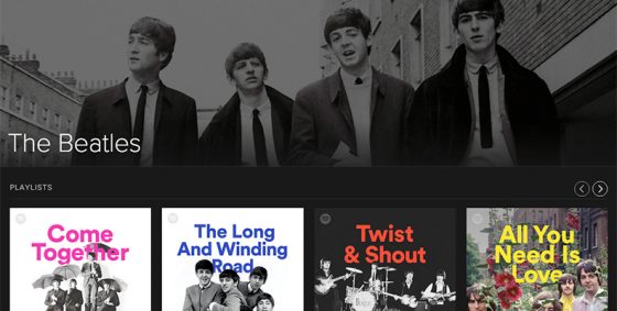 The Beatles are now available on music streaming services