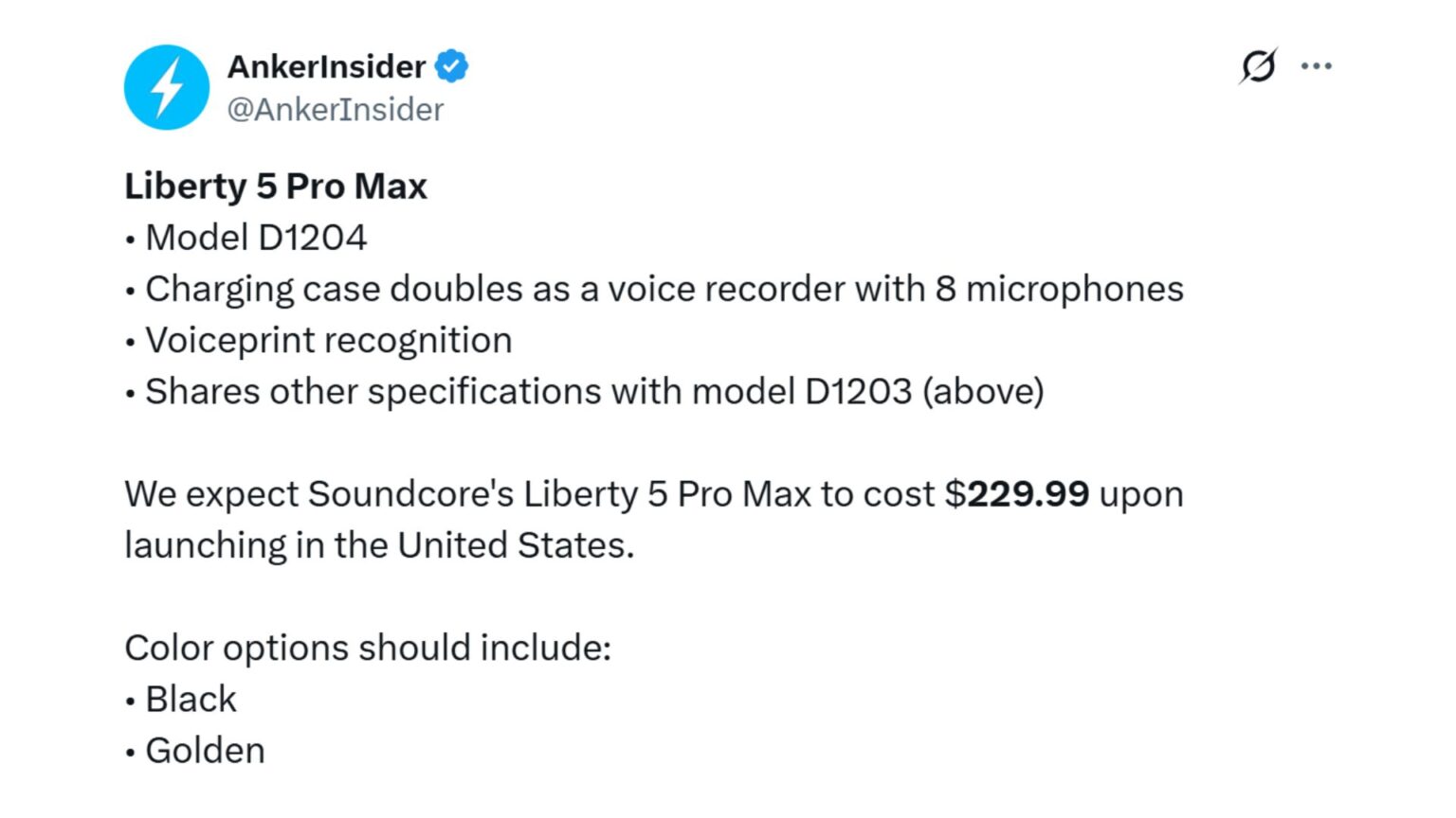 Anker Soundcore Liberty 5 Pro and Pro Max leak - SoundGuys